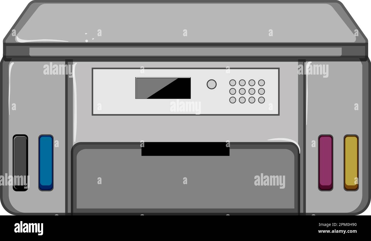 machine photo printer cartoon vector illustration Stock Vector Image ...