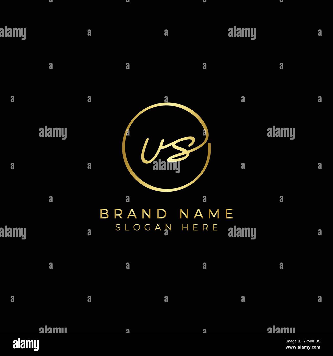 U, S, US Initial letter handwritten and signature vector logo. Business ...