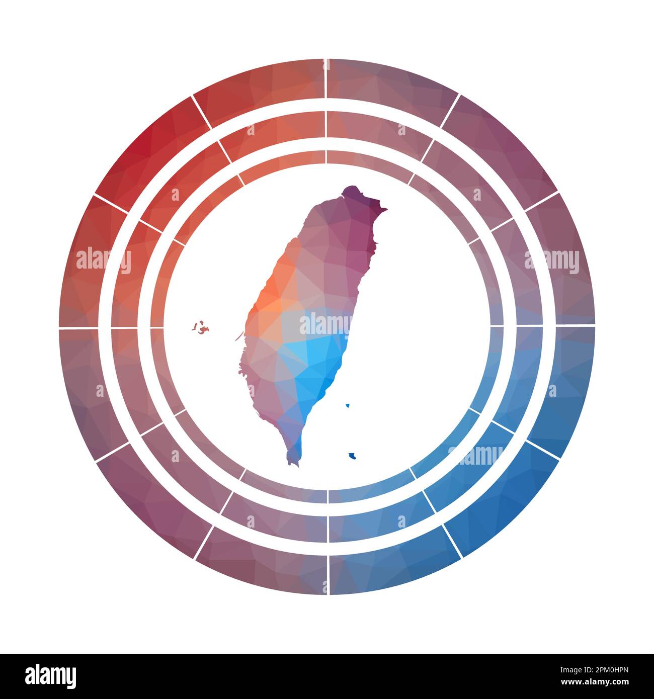Taiwan polygonal map Stock Vector Images - Alamy