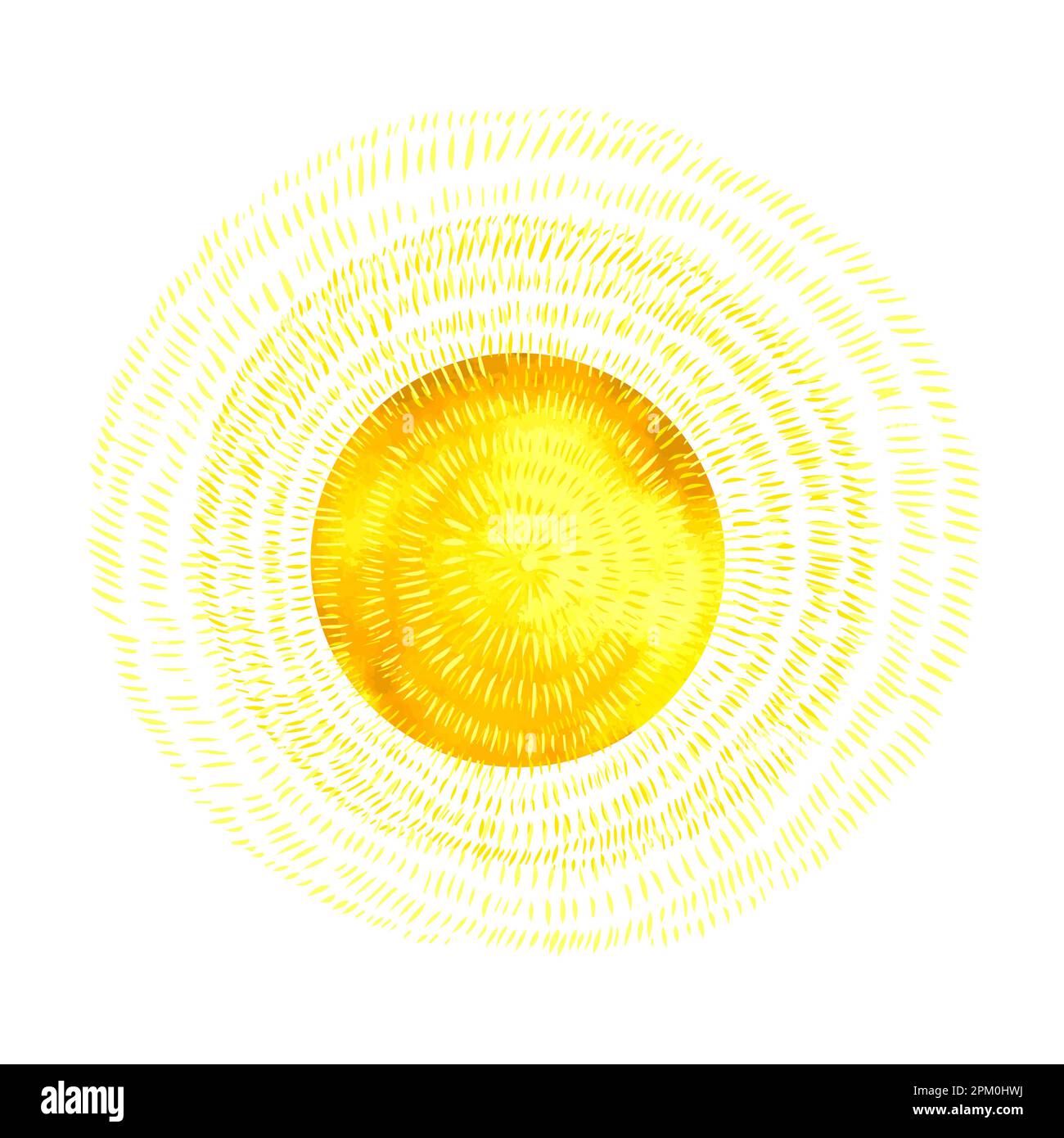 hand drawn watercolor sun icon. Vector illustration Stock Vector Image ...