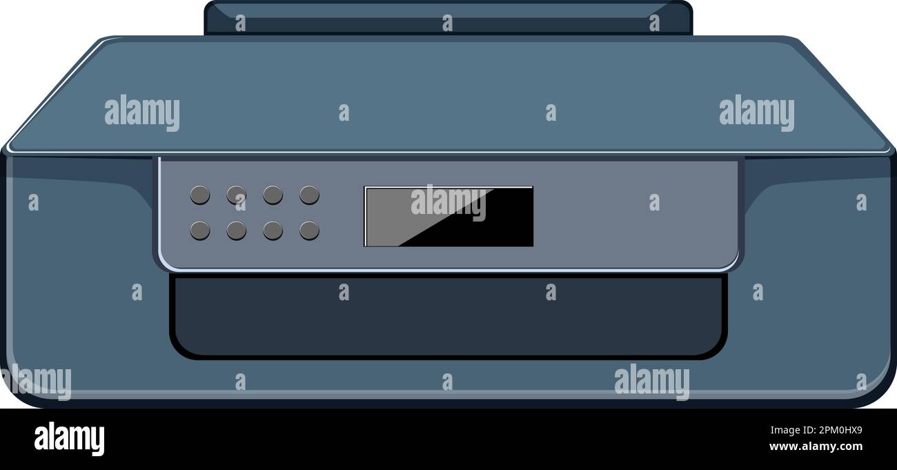 document photo printer cartoon vector illustration Stock Vector Image ...