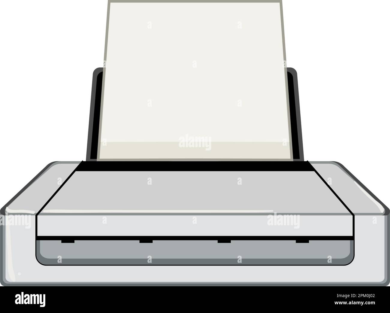 office scanner document cartoon vector illustration Stock Vector Image ...