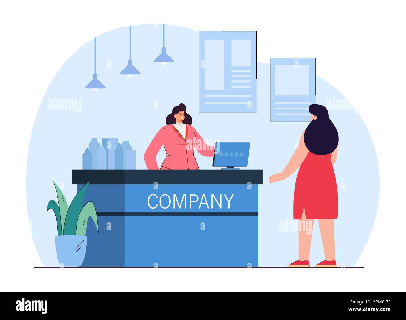 Lady in office consulting client Cut Out Stock Images & Pictures - Alamy