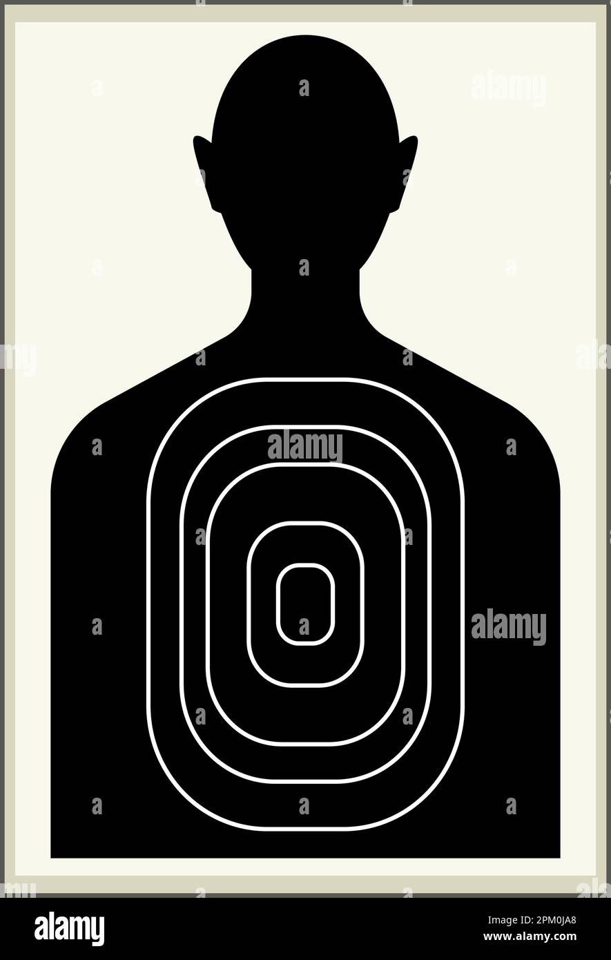 gun shooting target cartoon vector illustration Stock Vector Image ...