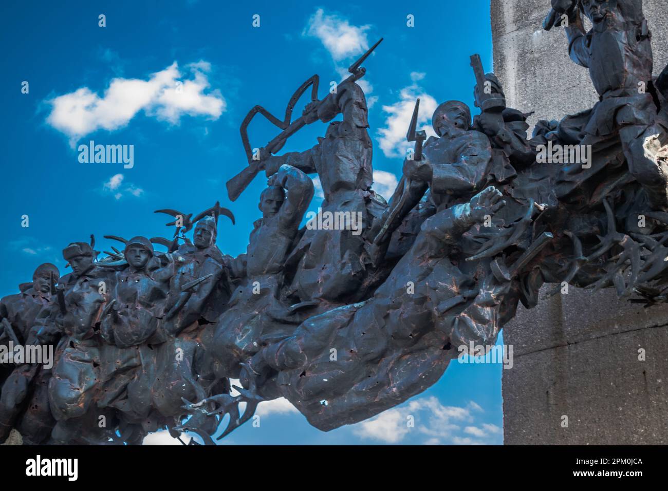 The memorial was heavily damaged during the Battle of Izyum in ukraine ...