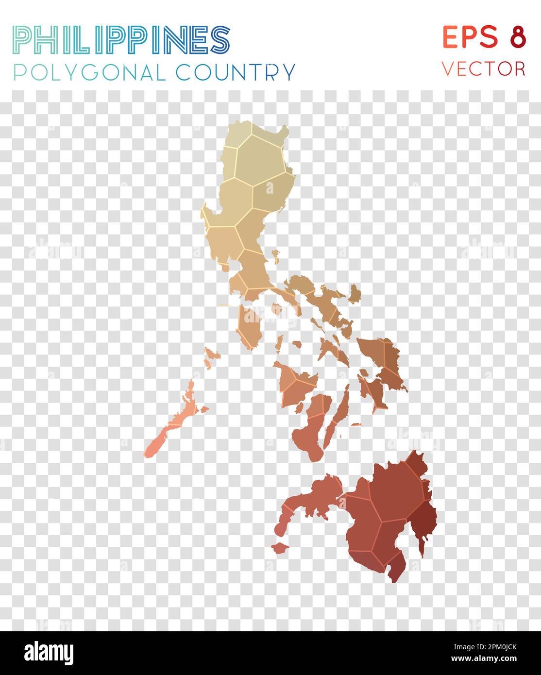 Philippines polygonal map, mosaic style country. Adorable low poly ... Philippines polygonal map, mosaic style country. Adorable low poly ...