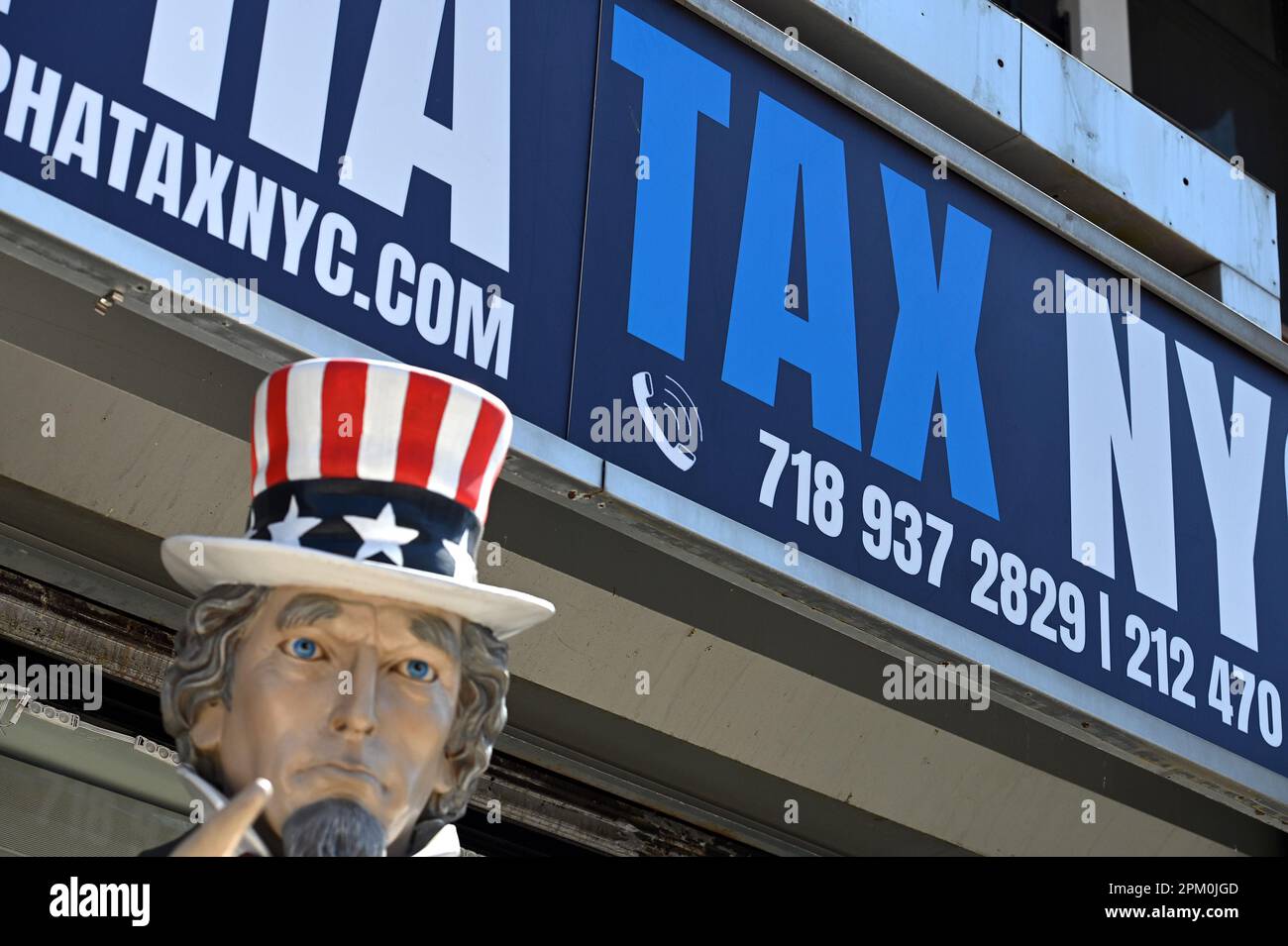 New York, USA. 10th Apr, 2023. A mannequin representing Uncle Sam ...