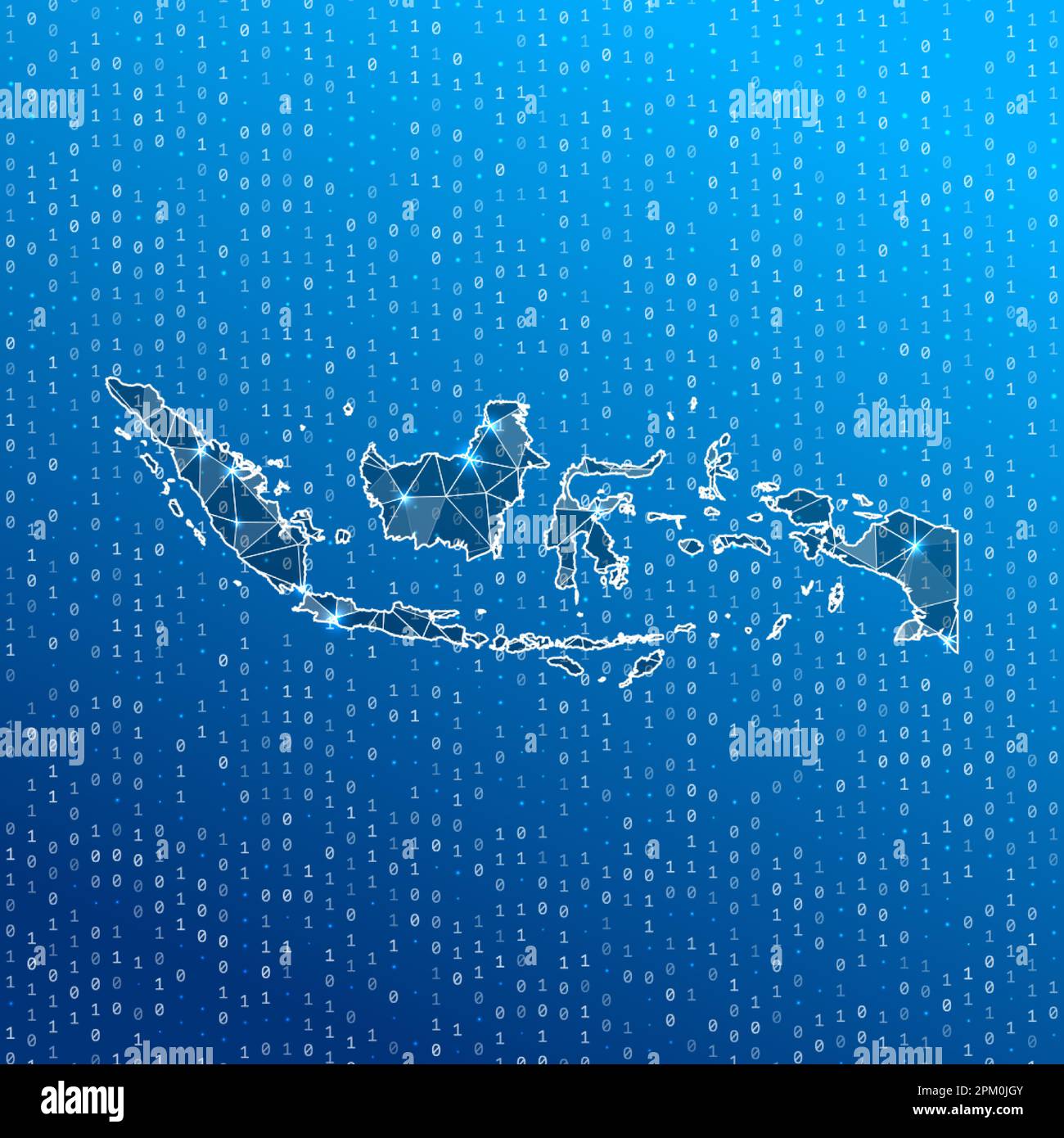 Network Map Of Indonesia Country Digital Connections Map Technology