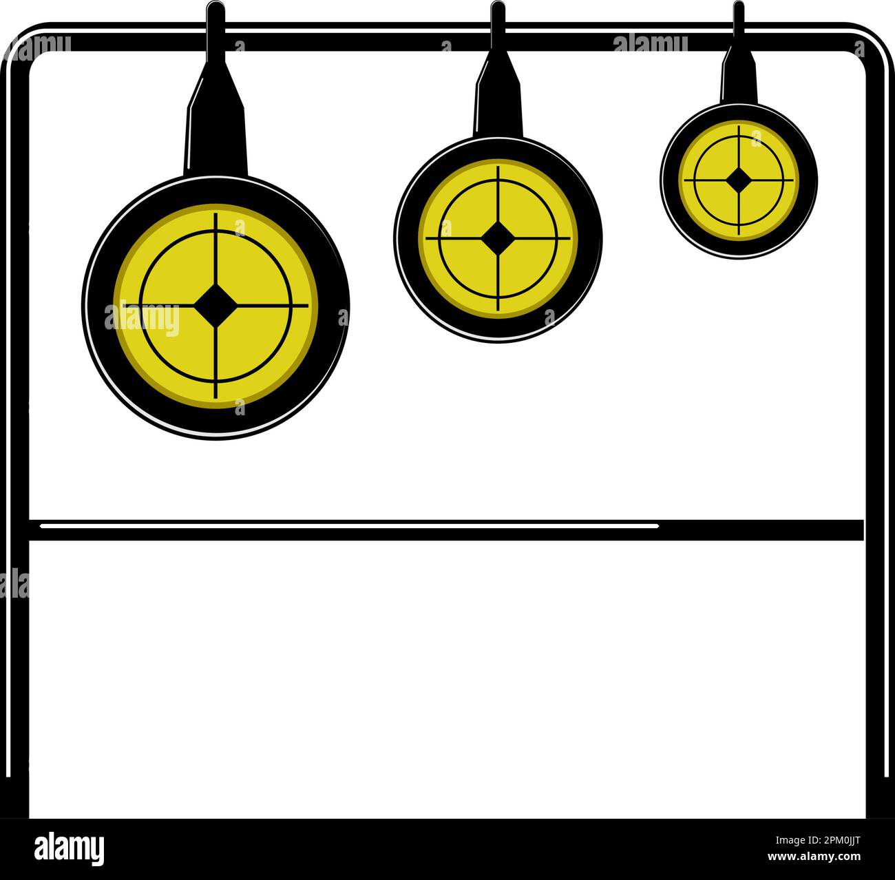 black shooting target cartoon vector illustration Stock Vector Image ...