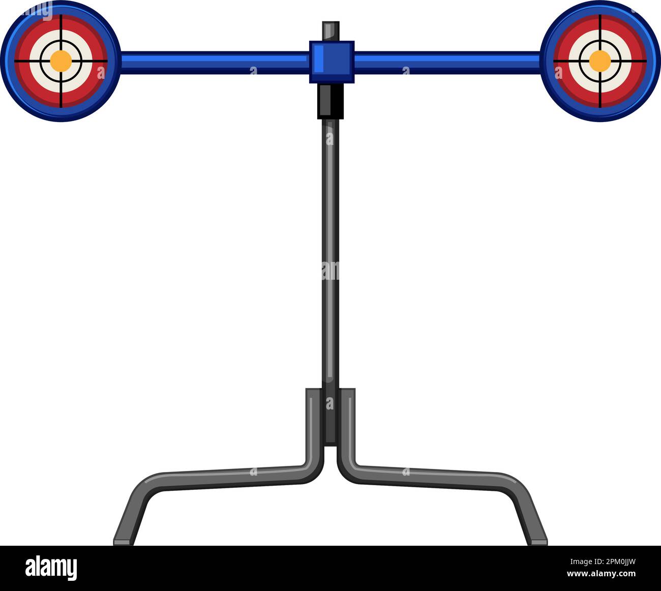 rifle shooting target cartoon vector illustration Stock Vector Image ...
