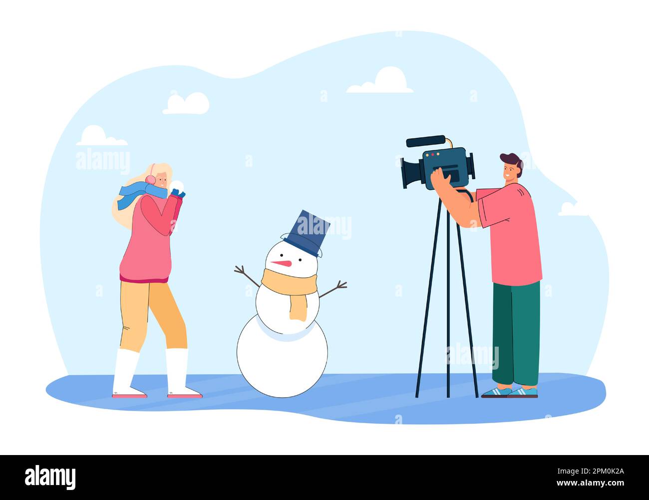Cameraman filming show Cut Out Stock Images & Pictures - Alamy