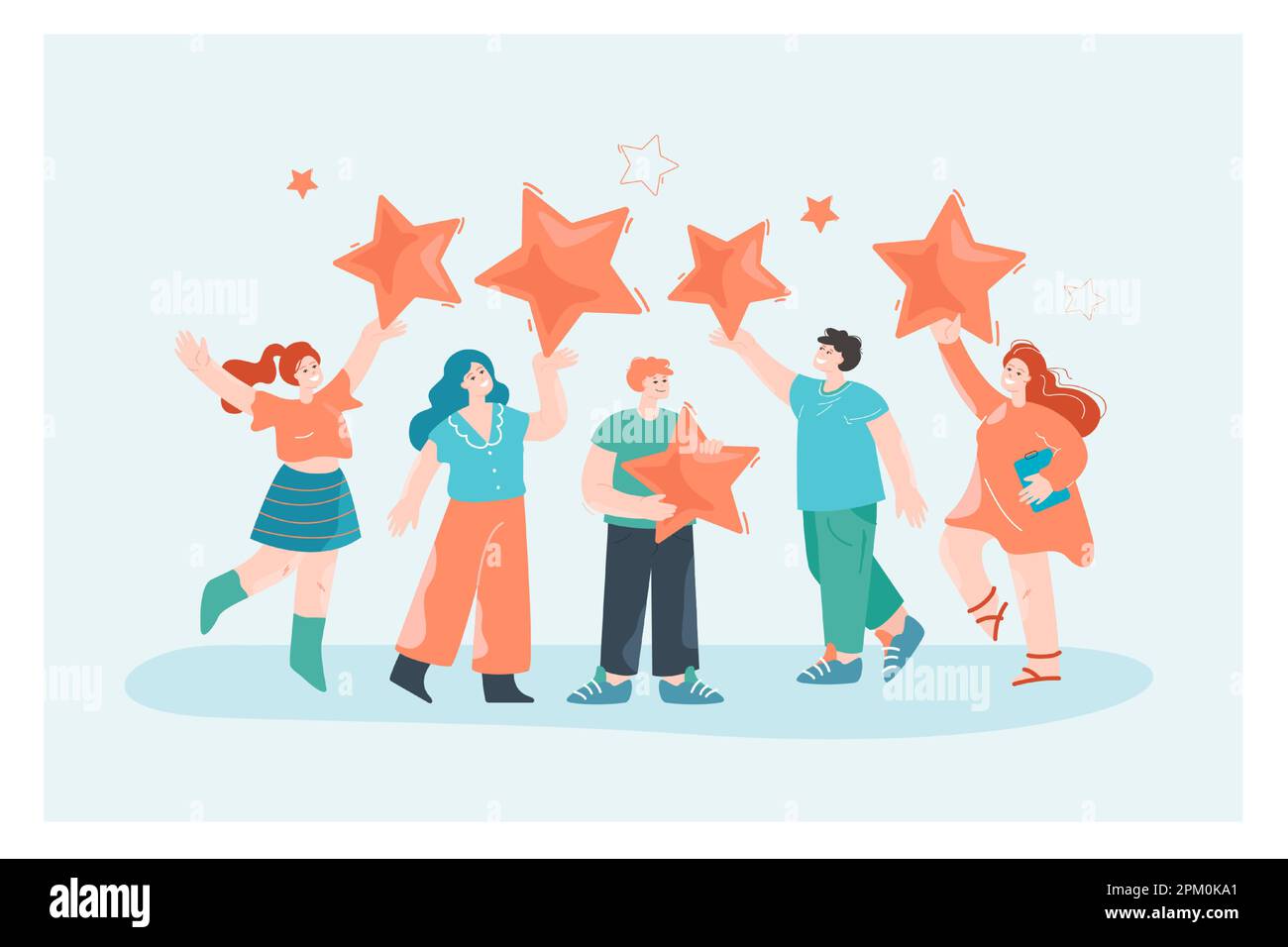Team Receiving Positive Feedback From Customers Stock Vector Image team-receiving-positive-feedback-from-customers-stock-vector-image
