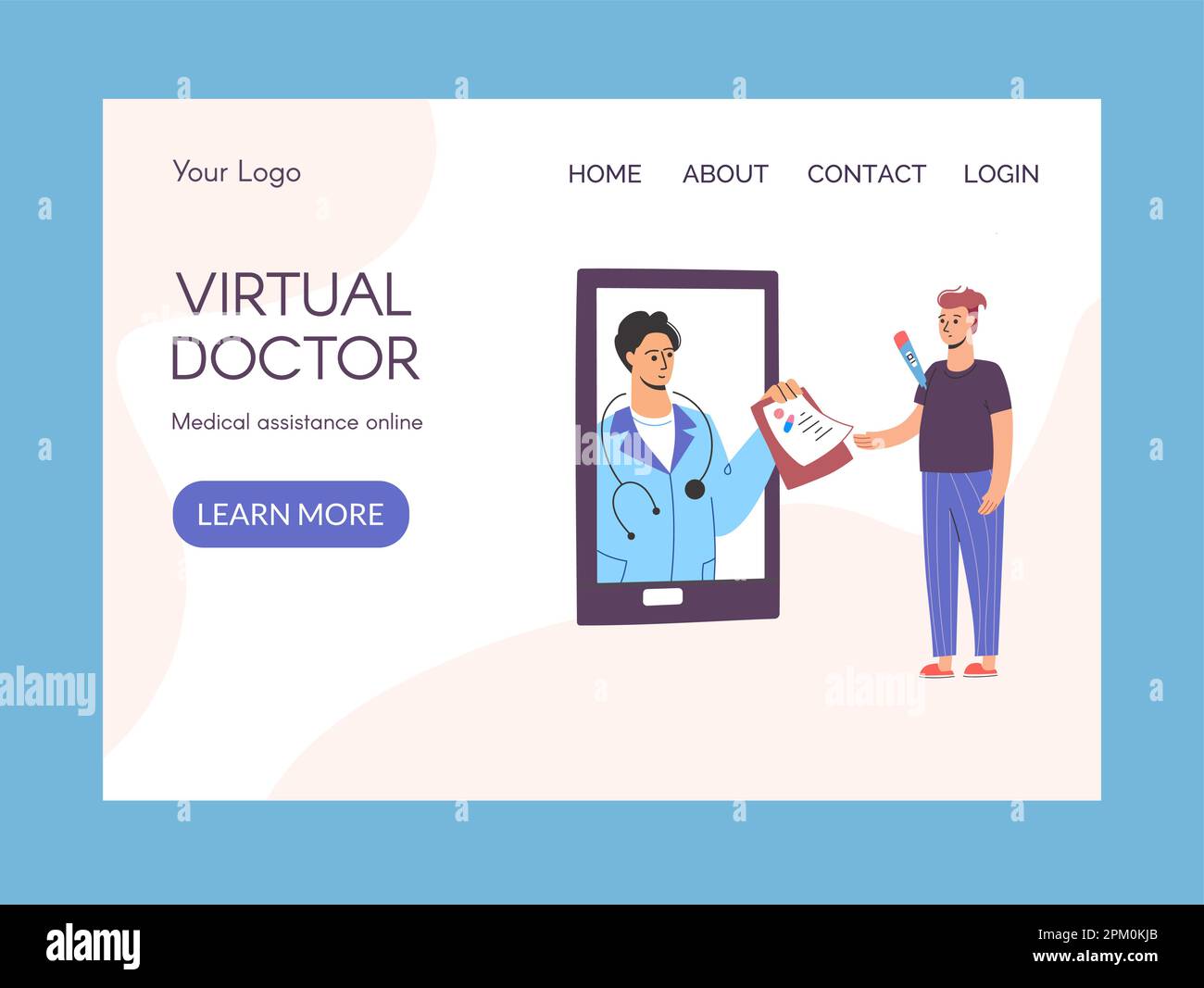 Virtual doctor website template. Get sick leave online using your ...