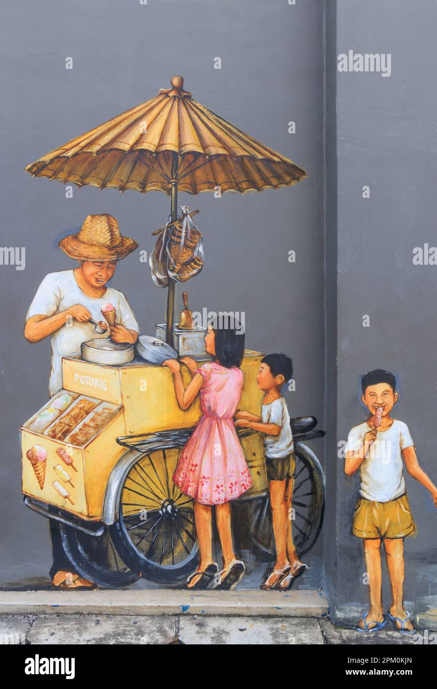 Yip Yew Chong’s mural of a Cantonese Opera on Temple Street, Chinatown ...