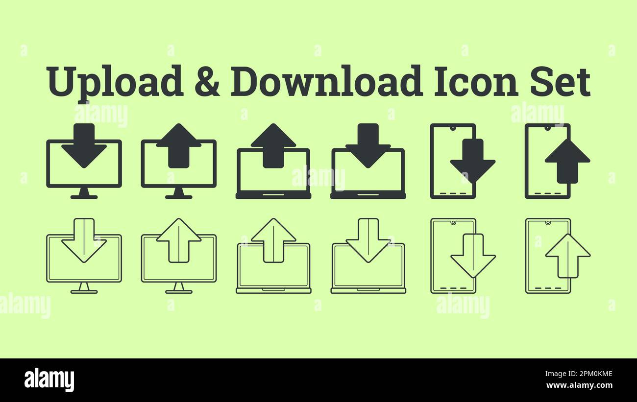 Seamless File Transfer: Icon Set Stock Vector Image & Art - Alamy