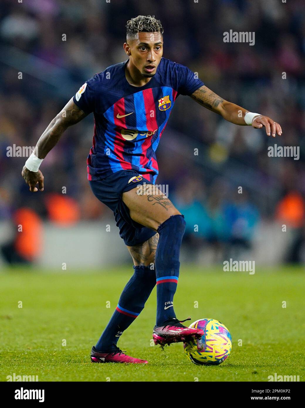 Barcelona, Spain. 10th Apr, 2023. Raphael Dias Belloli Raphinha of FC ...