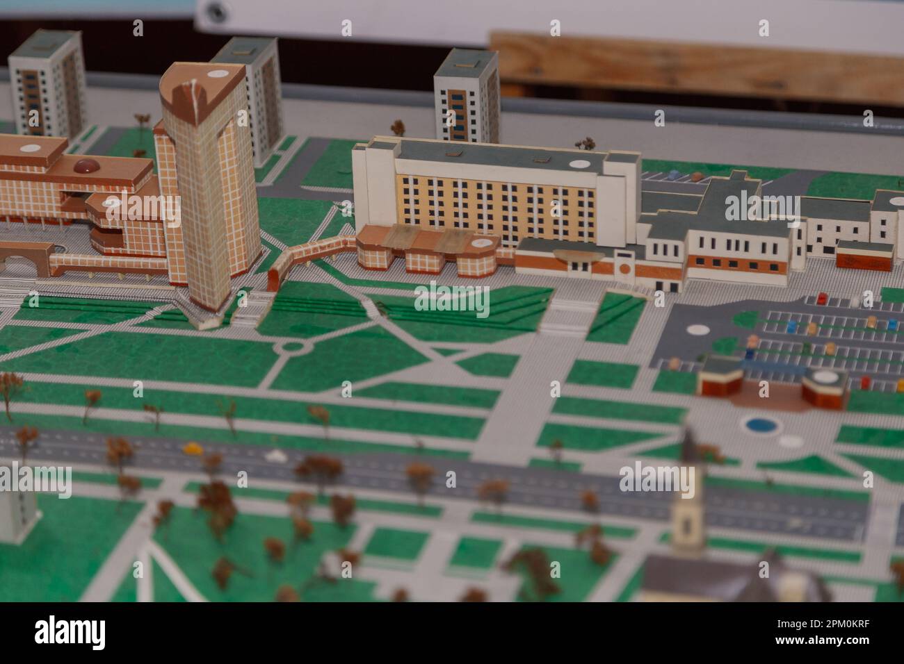 Mini layout of the city of streets and houses. city concept.designing ...