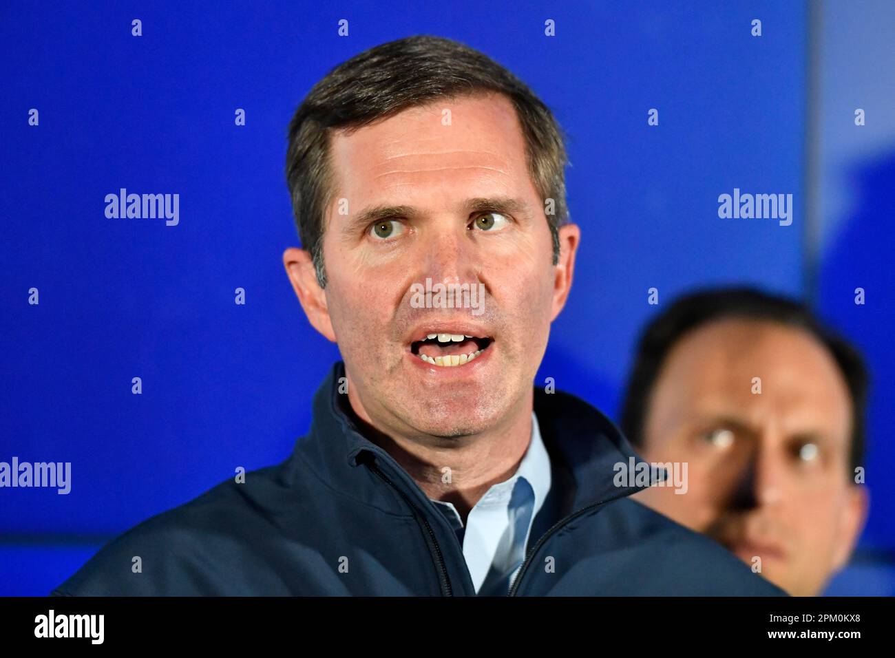 Kentucky Gov. Andy Beshear speaks during a news conference Louisville ...