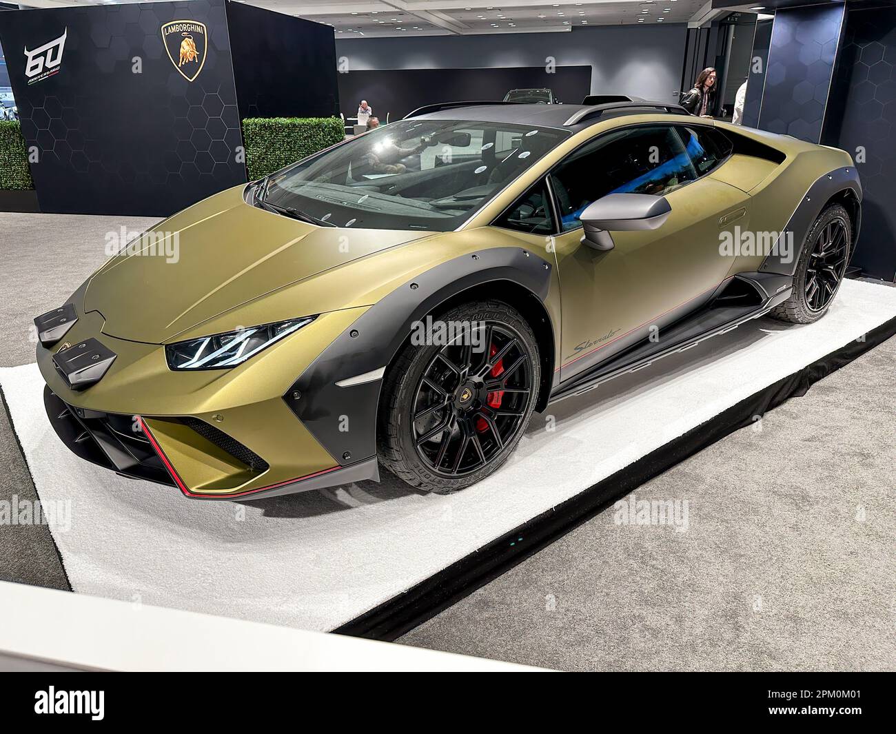 NEW YORK, NY, USA - APRIL 5, 2023: Lamborghini Huracán Sterrato showing at New York ...