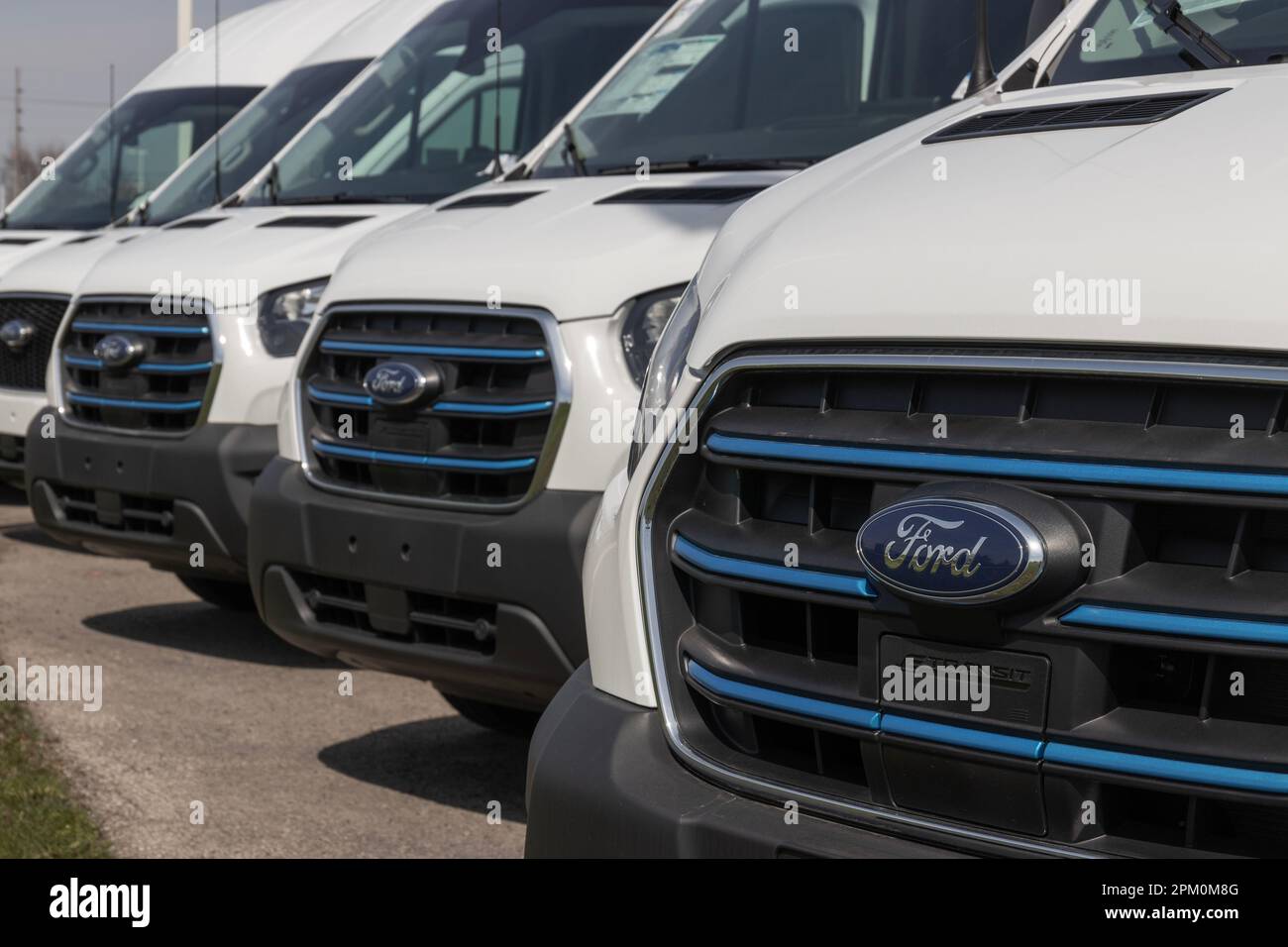 Lafayette - Circa April 2023: Ford E-Transit Cargo Van display at a ...