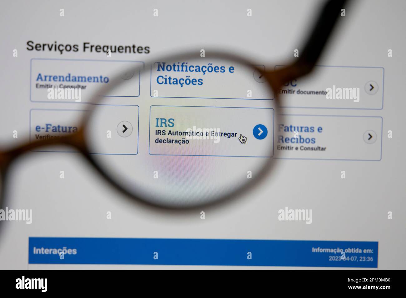 Azores, Portugal - 07.04.2023: Portuguese IRS - Official Website, send ...