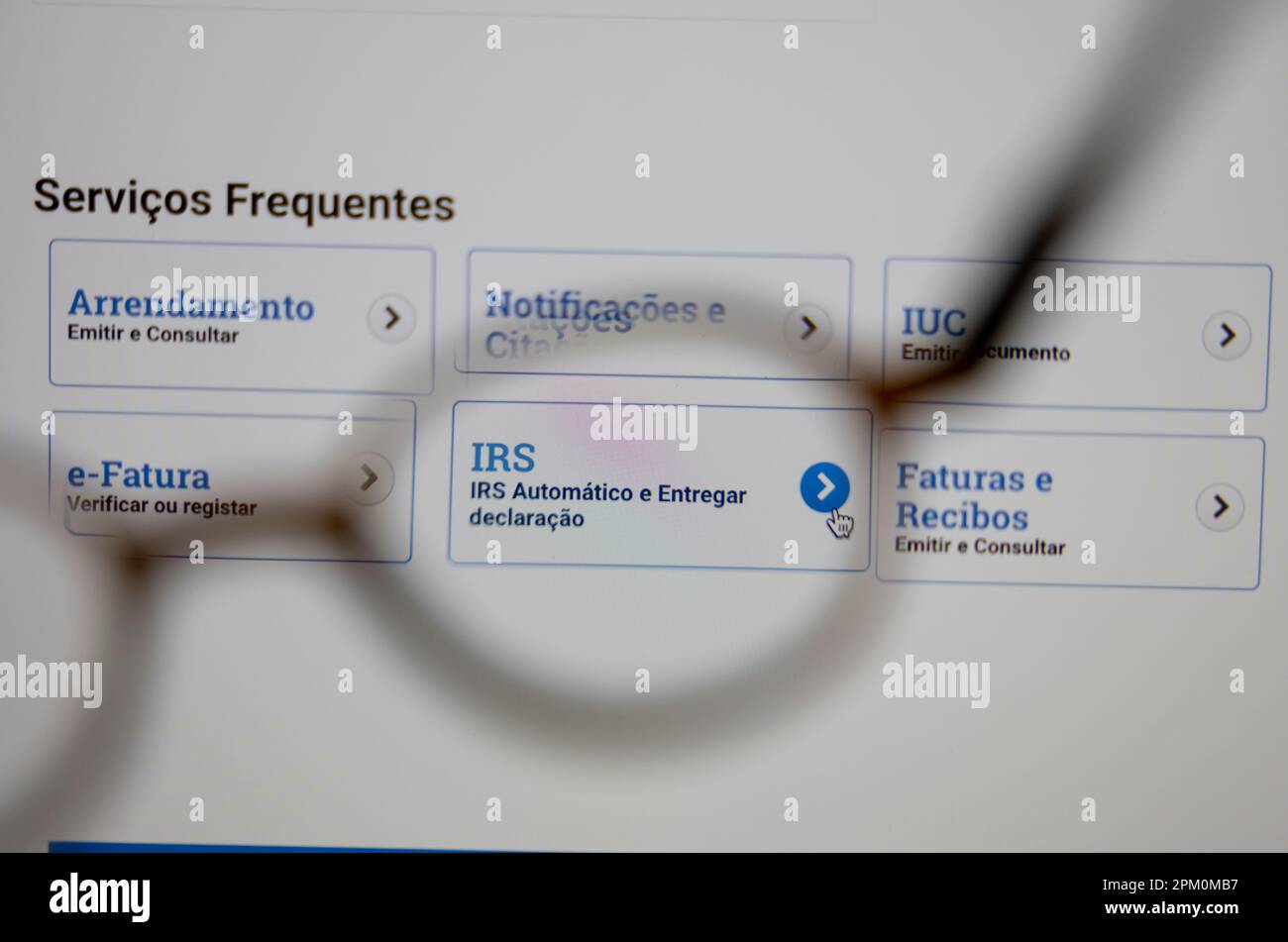 Azores, Portugal - 07.04.2023: Portuguese IRS - Official Website, send ...