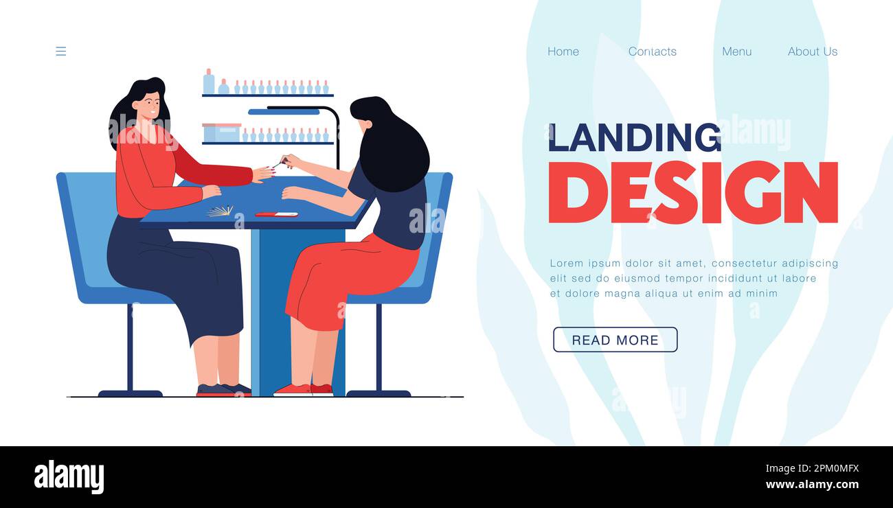 Stylish manicure and nail treatment for lady in beauty salon Stock ...