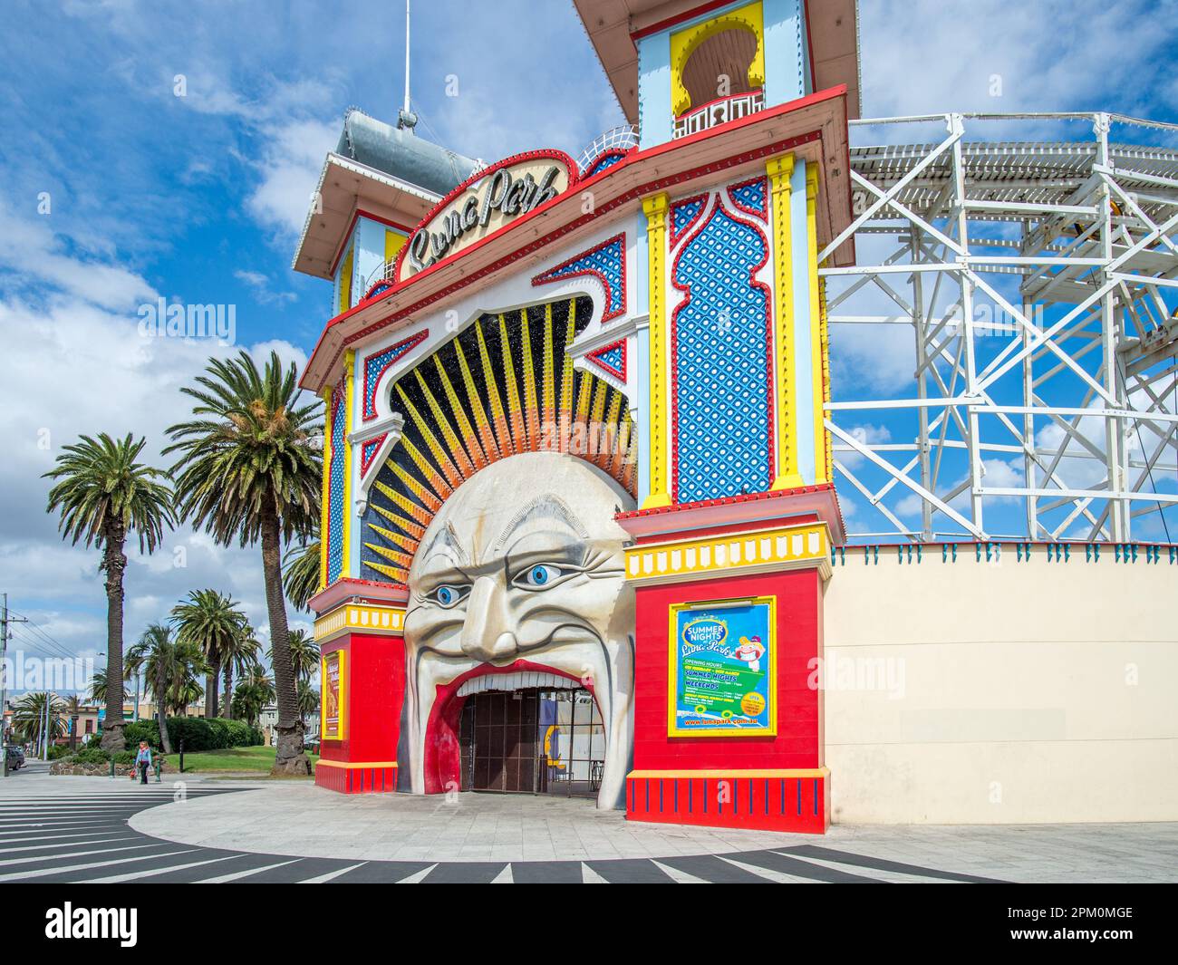 Luna Park in Melbourne is an iconic and historic amusement park in St ...