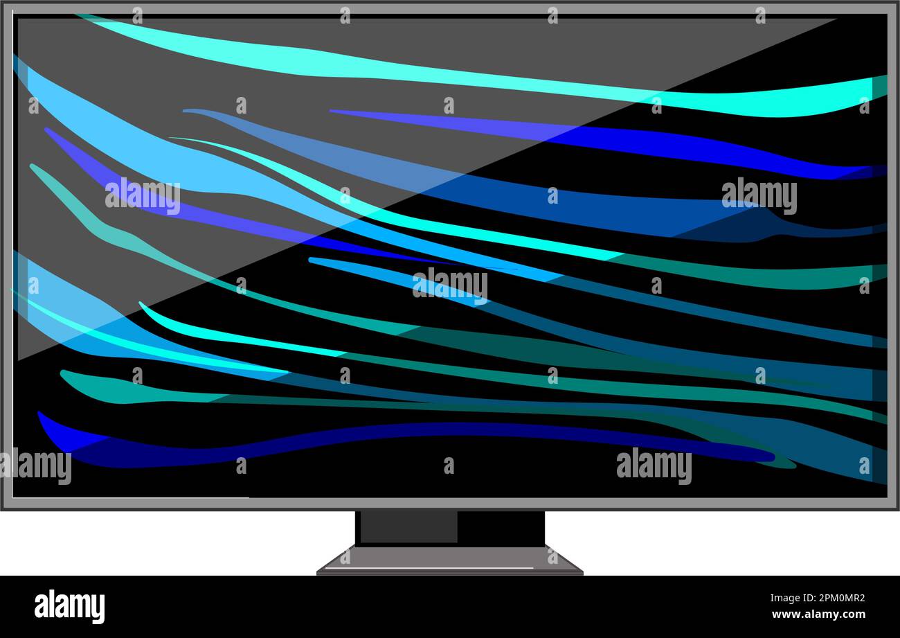 television tv screen cartoon vector illustration Stock Vector Image ...