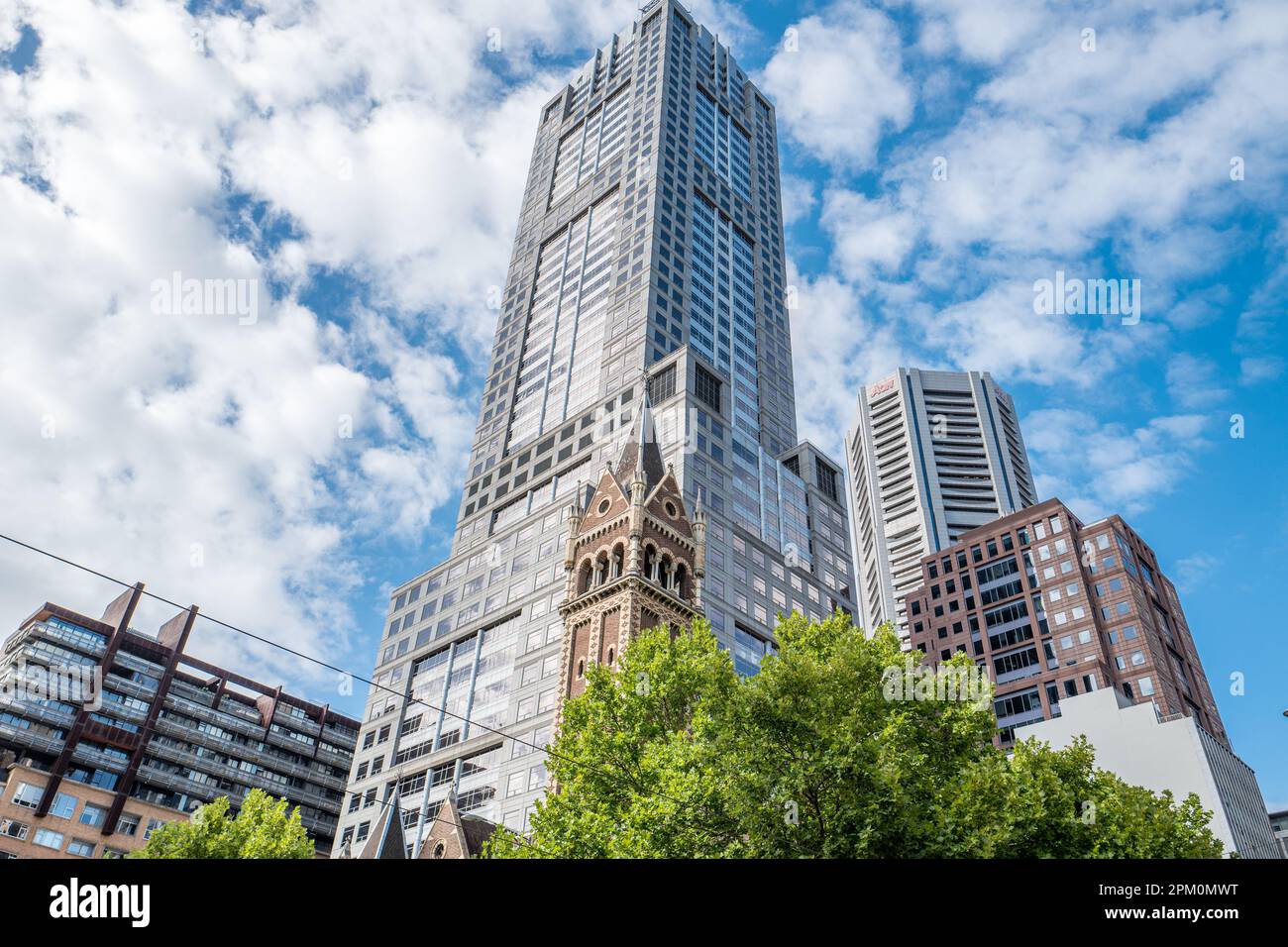 Historic and modern high-rise buildings in Melbourne, Australia Stock ...