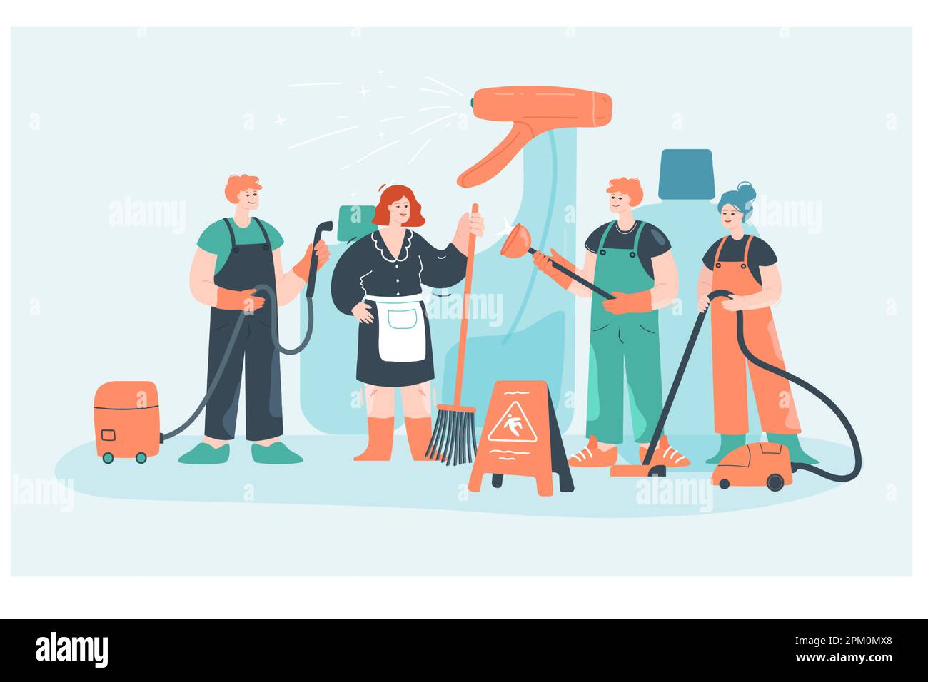 Cleaning service characters person uniform hi-res stock photography and ...