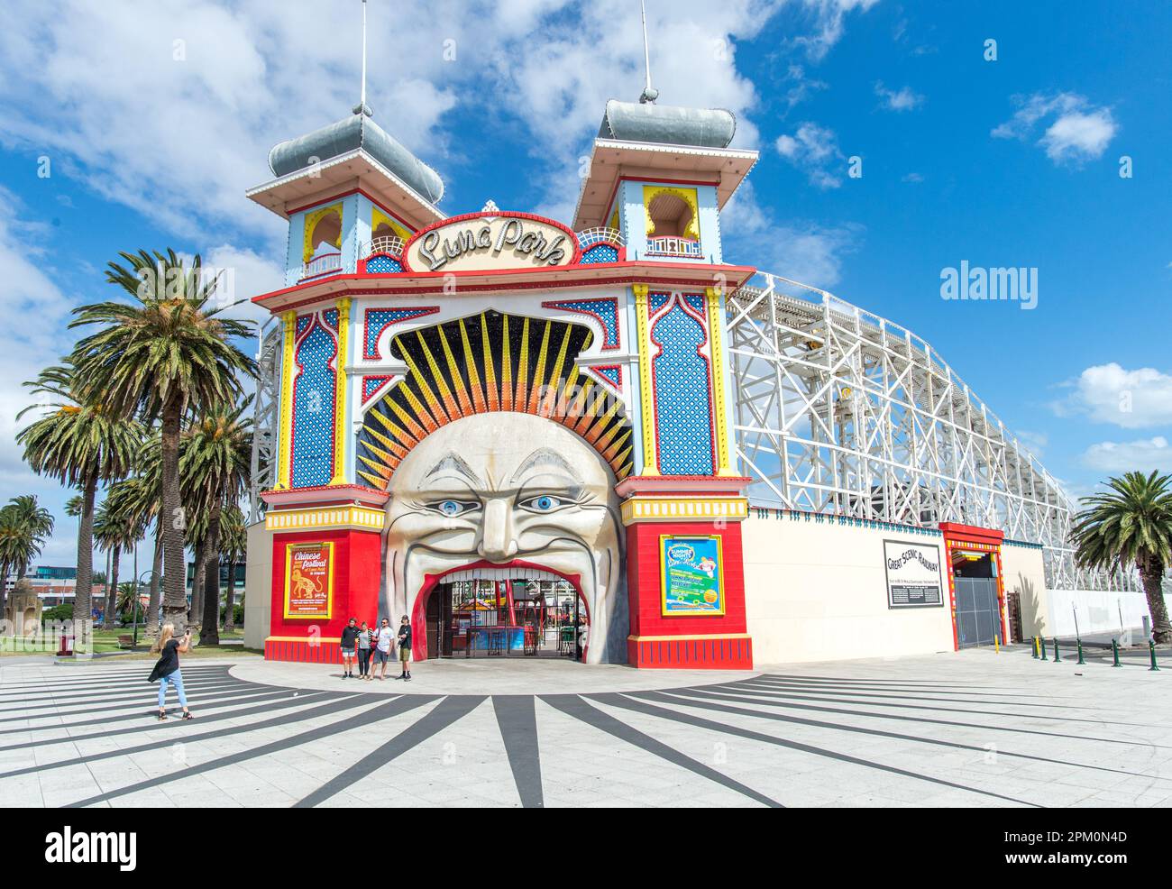 Luna Park in Melbourne is an iconic and historic amusement park in St ...