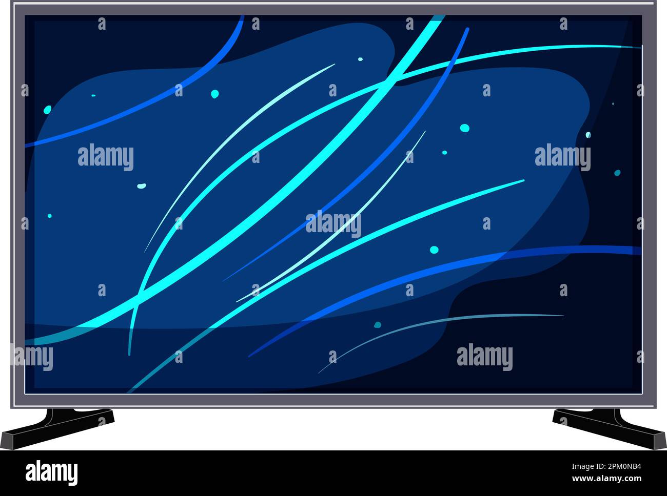 wall tv screen cartoon vector illustration Stock Vector Image & Art - Alamy