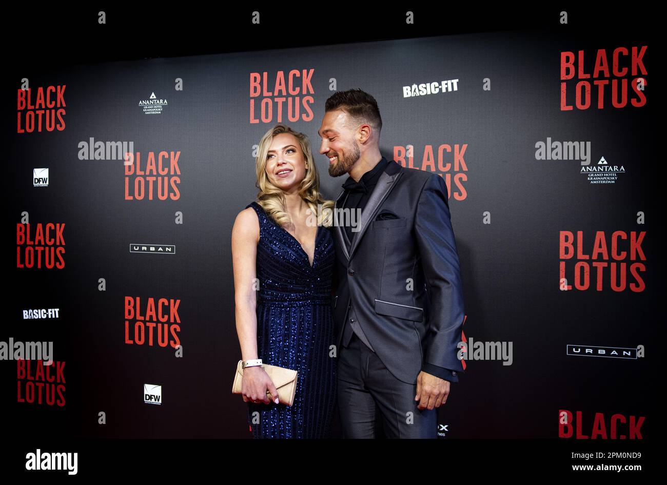 AMSTERDAM - Kjeld Nuis and girlfriend Joy Beune on the red carpet for ...