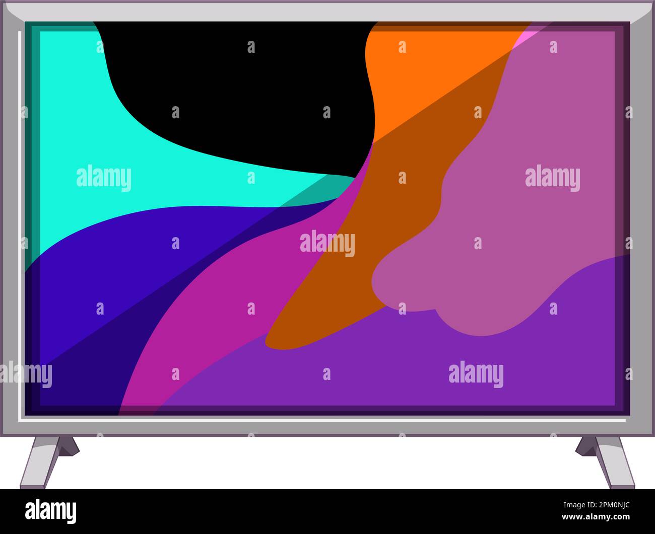 blank tv screen cartoon vector illustration Stock Vector Image & Art ...