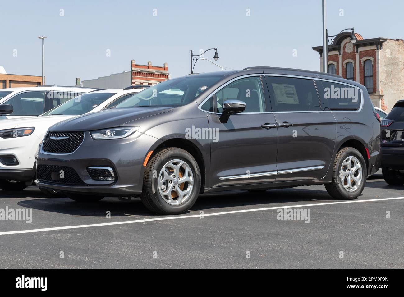 Logansport - Circa April 2023: Chrysler Pacifica SUV minivan display at ...