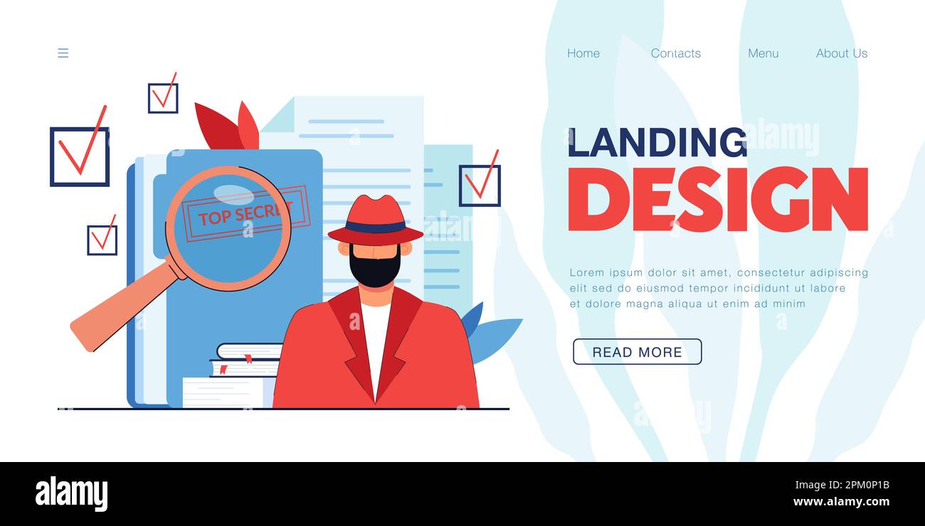 Undercover detective and top secret information Stock Vector Image ...