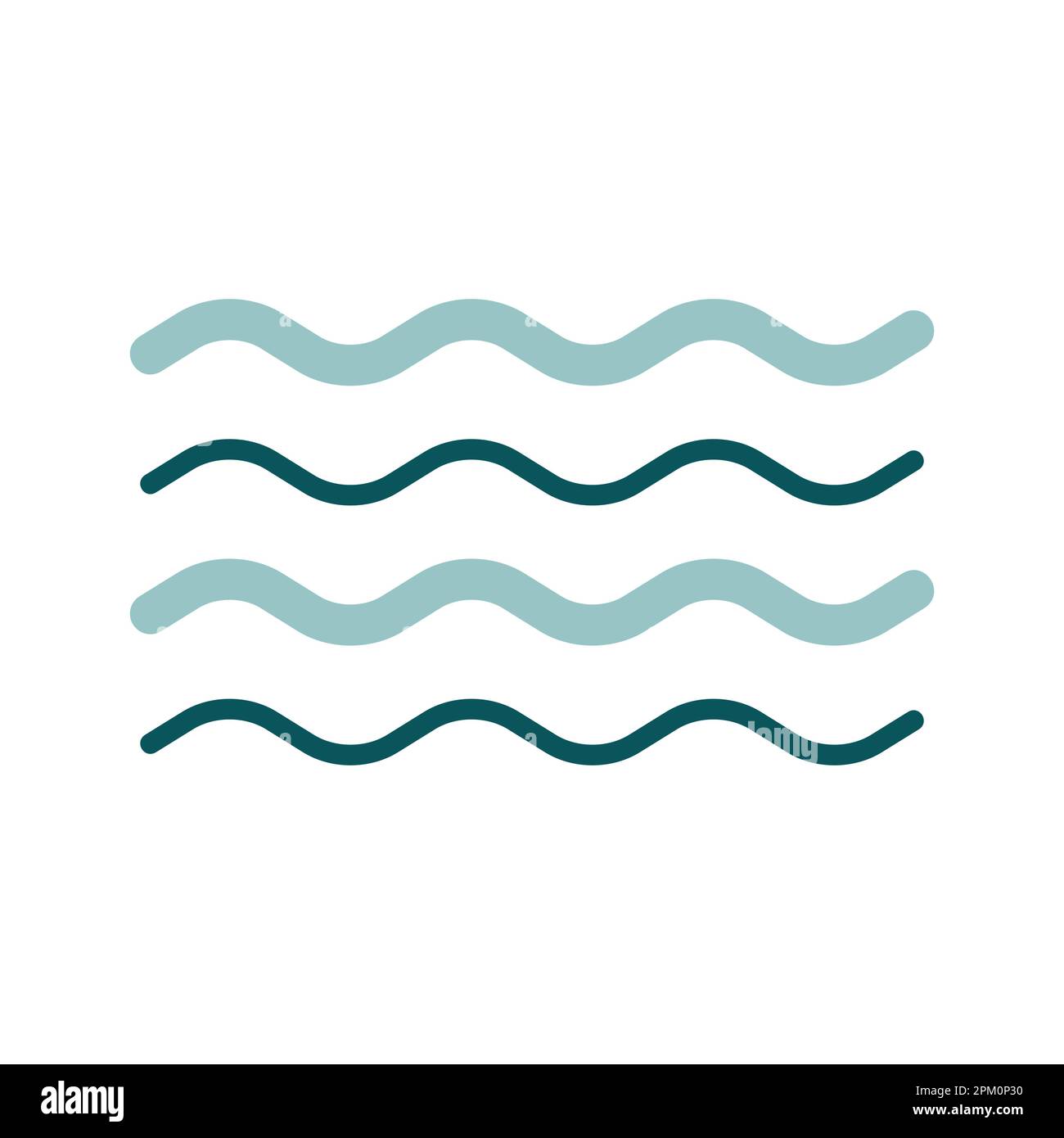 Sea wave vector isolated icon. Nature sign. Graph symbol for travel and ...