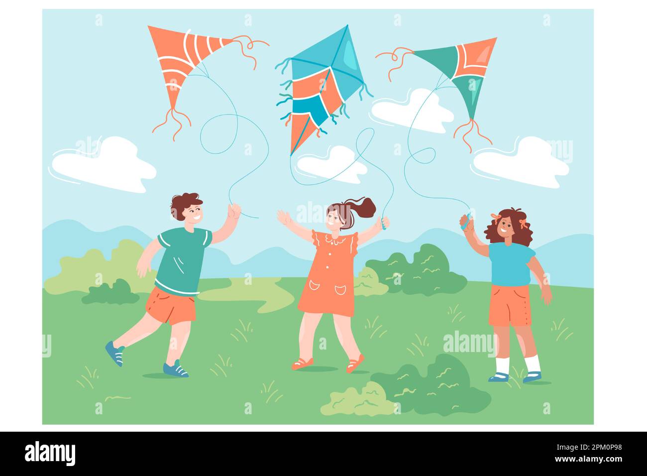 Boy girls park Stock Vector Images - Alamy