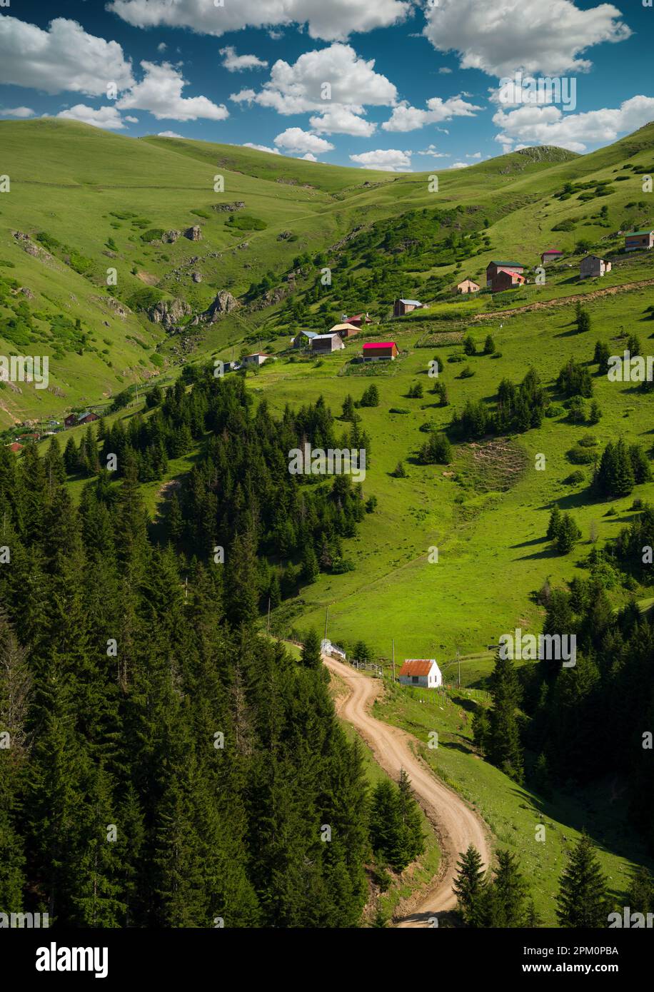 Beautiful highlands of the Black Sea region. summertime Kumbet Plateau ...