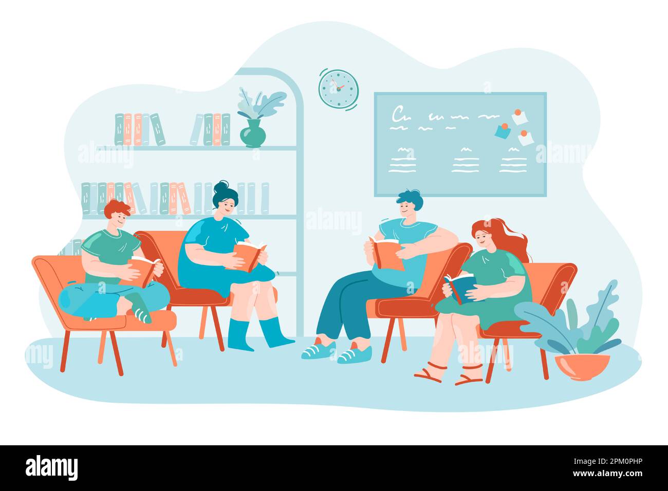 Group of students books in classroom together Stock Vector Image & Art ...