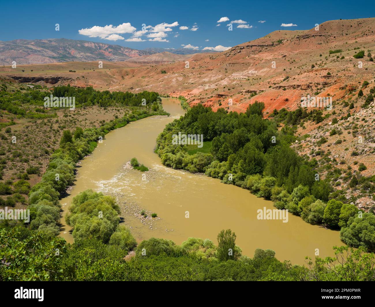 Turkey's rivers. Blackwater river (Turkçe; Karasu nehri ). Near Kemah ...