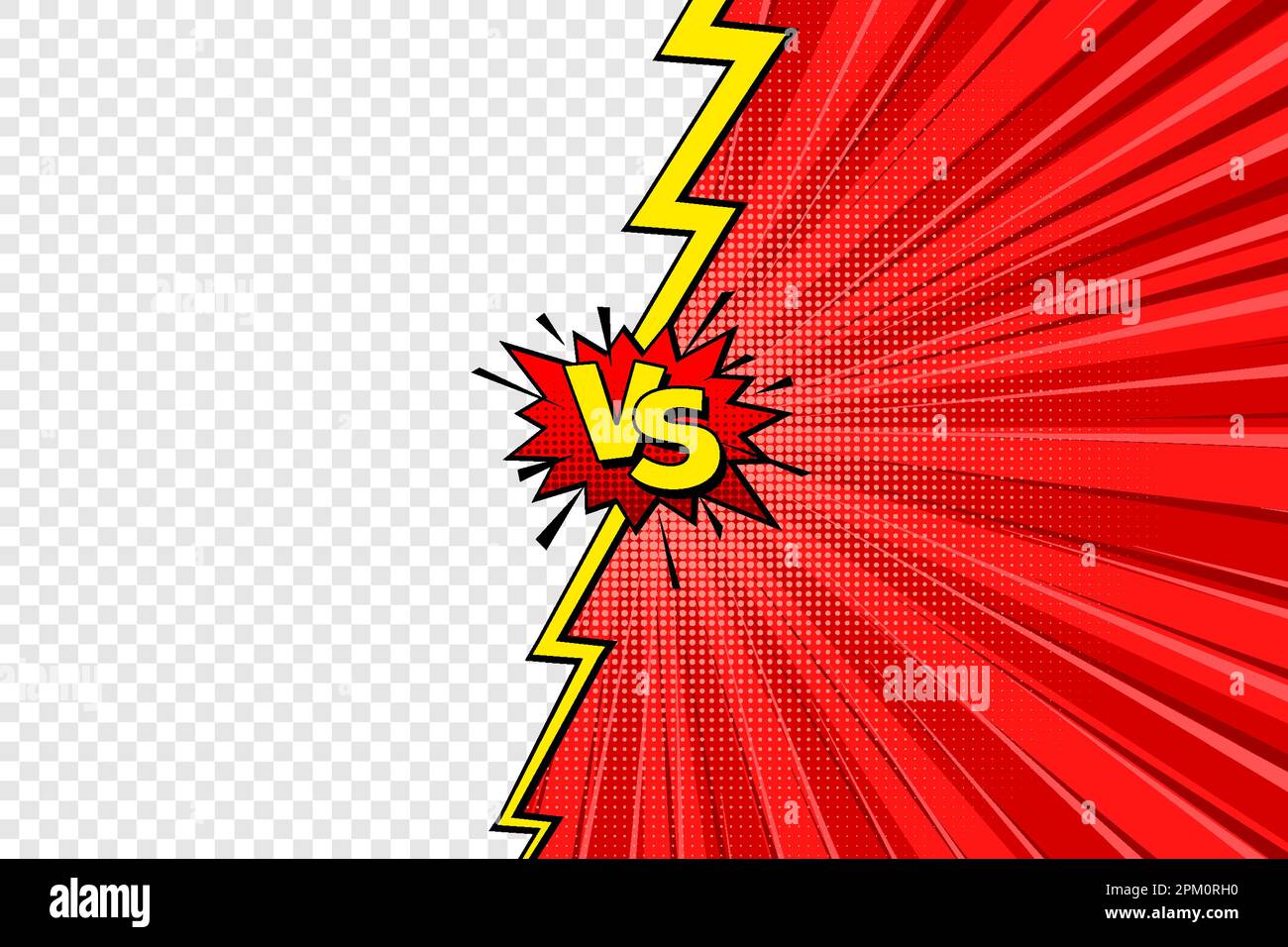 Cartoon comic background with blank place for your design. Fight versus ...