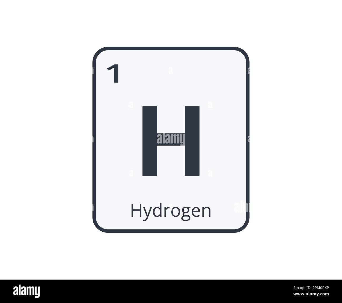 Hydrogen Chemical Element Graphic For Science Designs Vector