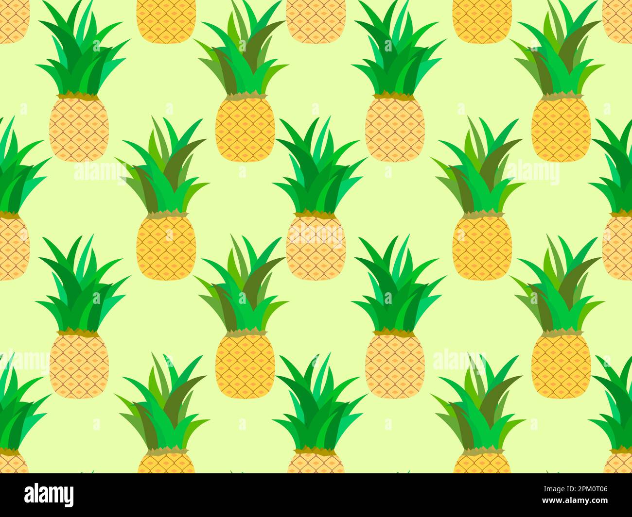 Pineapple seamless pattern. Summer fruit pattern. Pineapple fruit. Tropical background for T ...