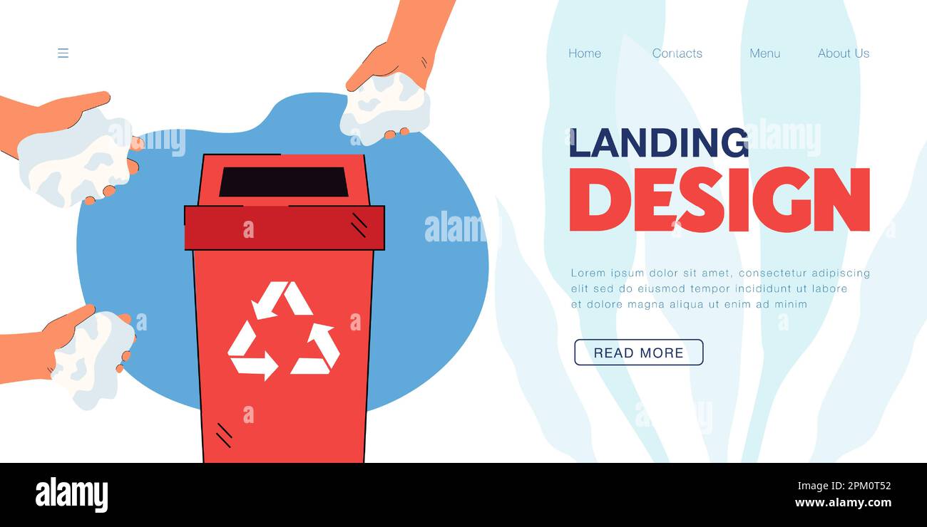 Hand bin waste paper Stock Vector Images - Alamy