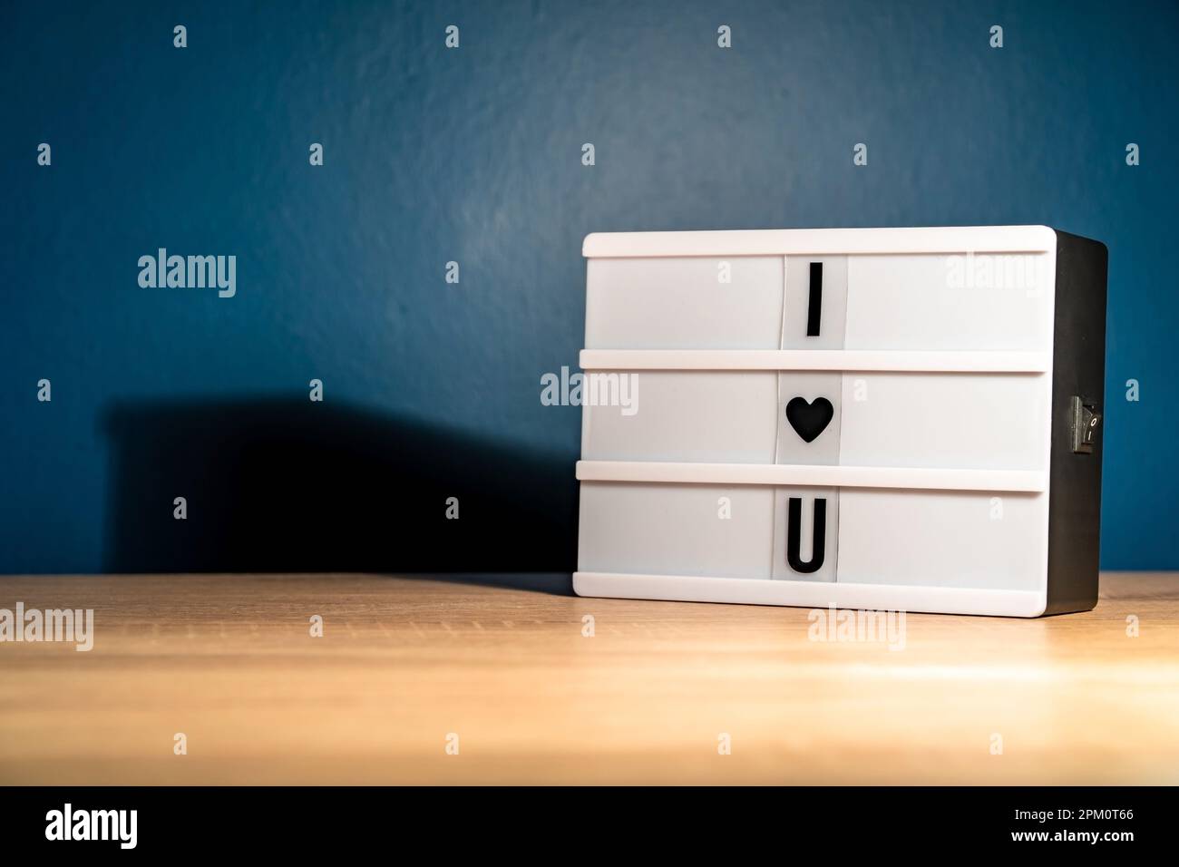 I love you concept. White letter board with i love you words ...