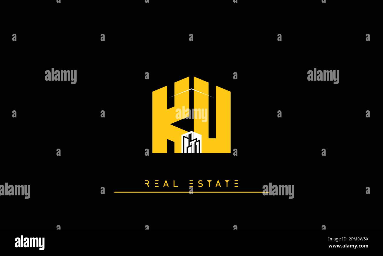 Real Estate letters Initials Monogram logo KU , UK Stock Vector Image & Art - Alamy