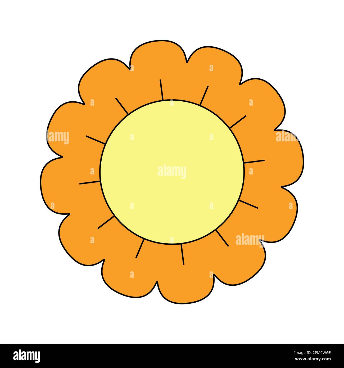 Retro groovy chamomile. Styled hippie daisy fashion. Hippy flower head ...