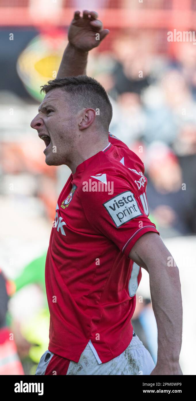 Wrexham, Wrexham County Borough, Wales, 10th April 2023. Wrexham's Paul ...